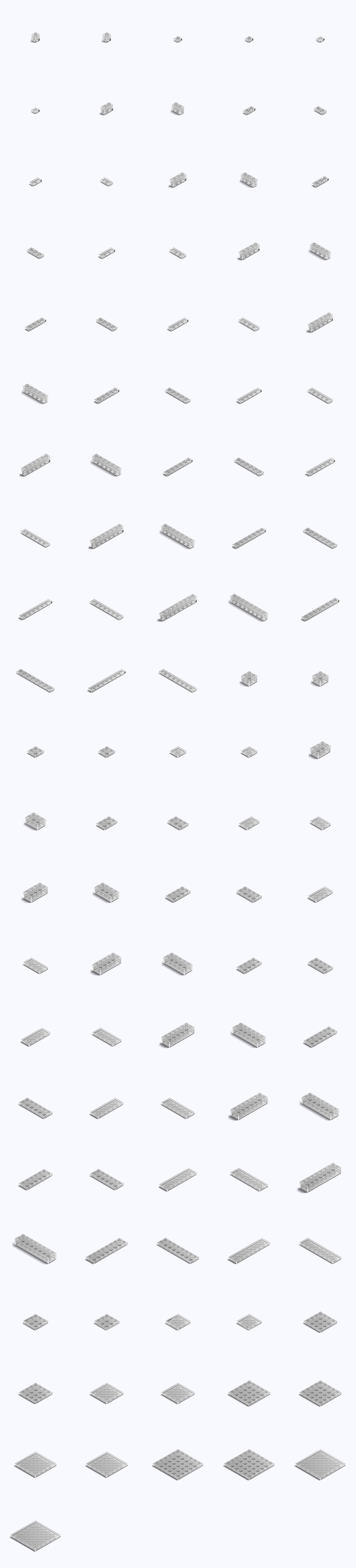 Shapefest™ | Clear Transparent Isometric Building Blocks 3D Shape Pack